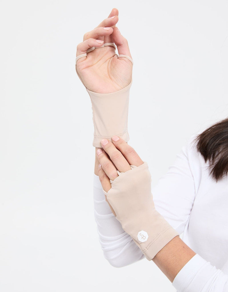 Women's UPF 50+ Palmless Gloves | Cooling Sun Protection for Hands ...